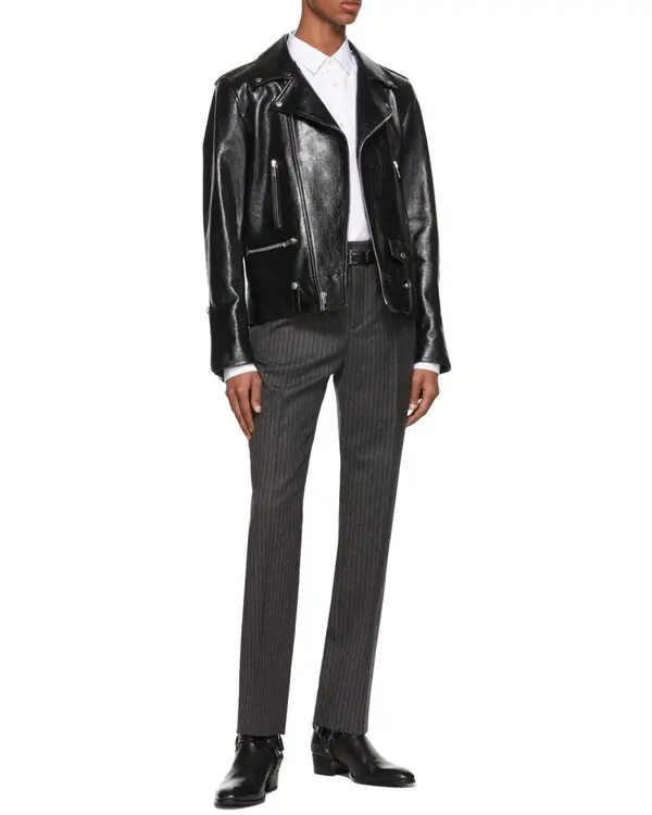 Saint Laurent Long-sleeved Biker Jacket