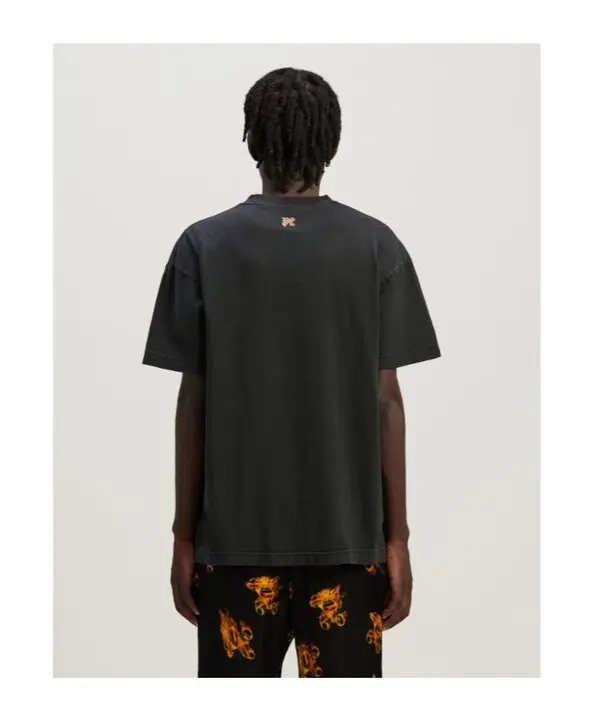 Palm Angels Monogram Printed Crewneck T-shirt - Black