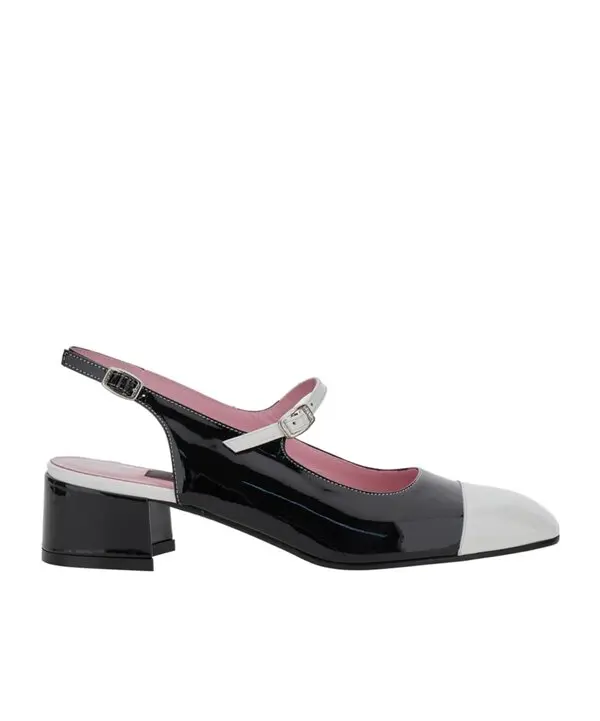 CAREL Slingback Low Block Heel Sandals
