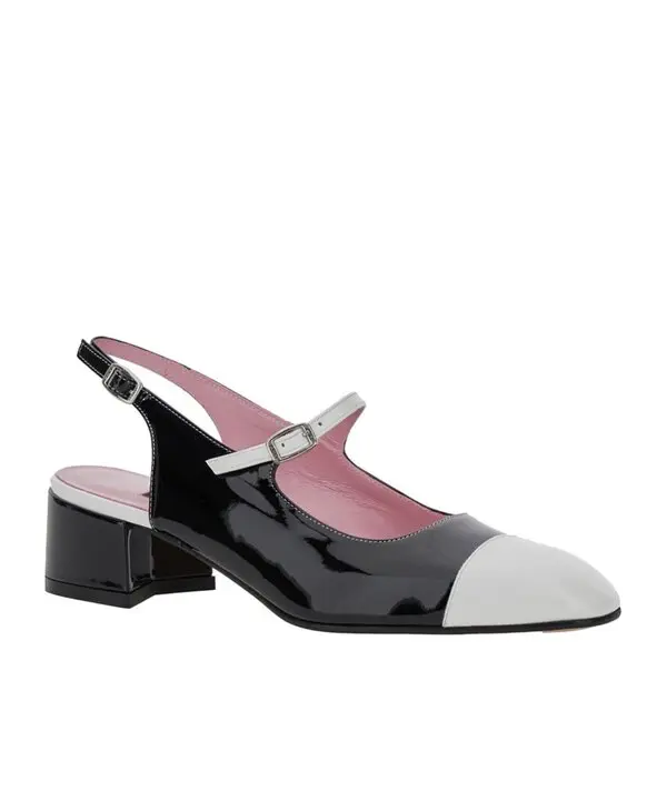 CAREL Slingback Low Block Heel Sandals