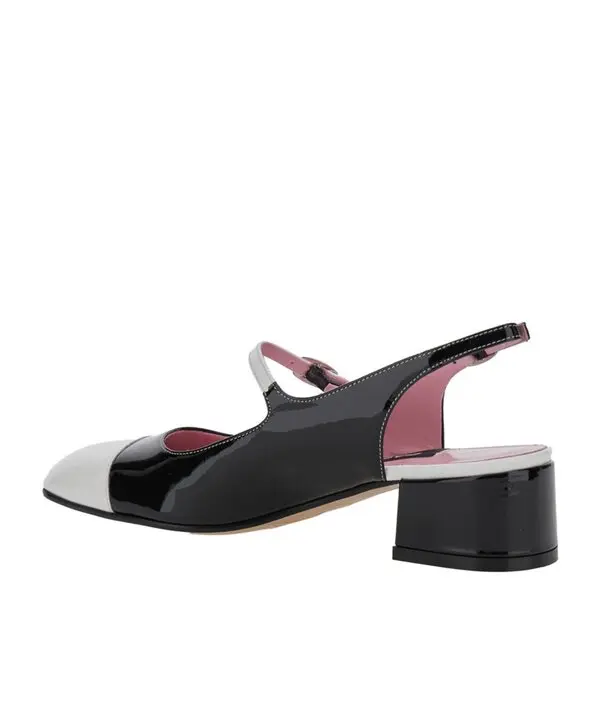 CAREL Slingback Low Block Heel Sandals