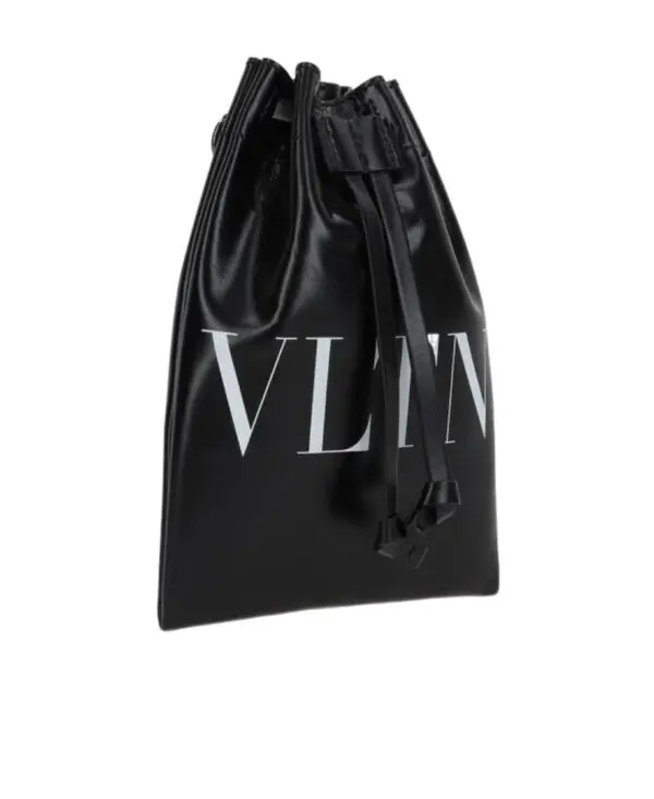 Valentino Garavani Logo-print Leather Drawstring Bag