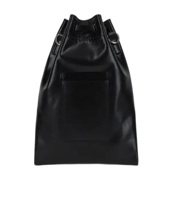 Valentino Garavani Logo-print Leather Drawstring Bag