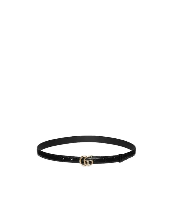 Gucci Gg Marmont Embossed Belt - Black