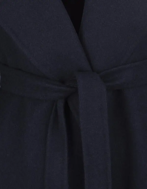 Max Mara Doppia Girdle Coat - Black