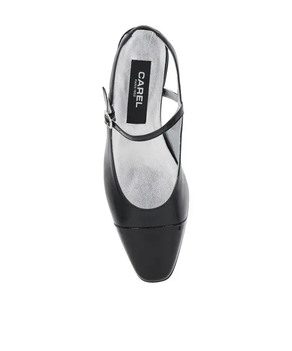 CAREL Slingback Flat Shoes - Black