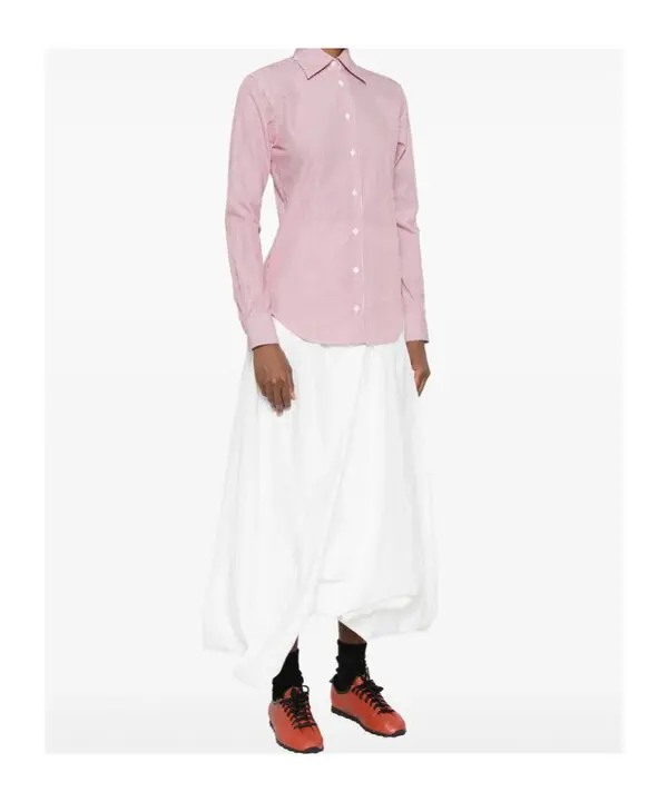 MAZZARELLI Gea Striped Button-down Shirt - Pink