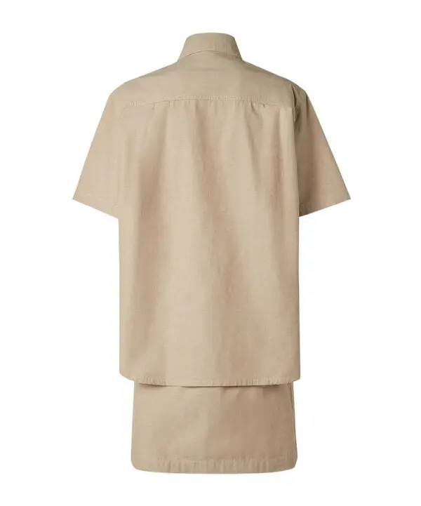 Fendi Logo Embroidered Belted Mini Dress