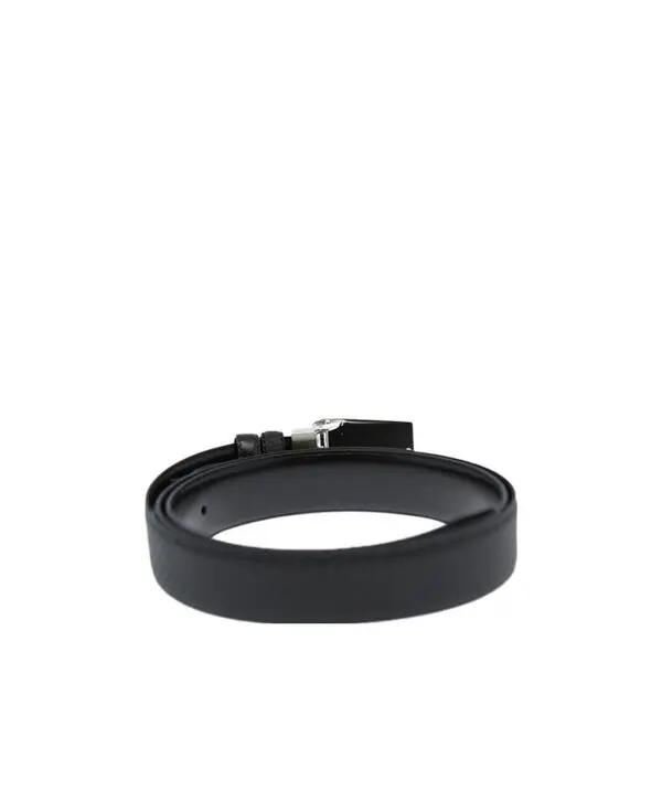 Dunhill Plate Buckle Logo Belt - Black