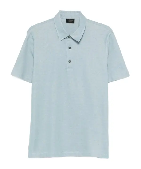 Brioni Buttoned Polo Shirt - Blue
