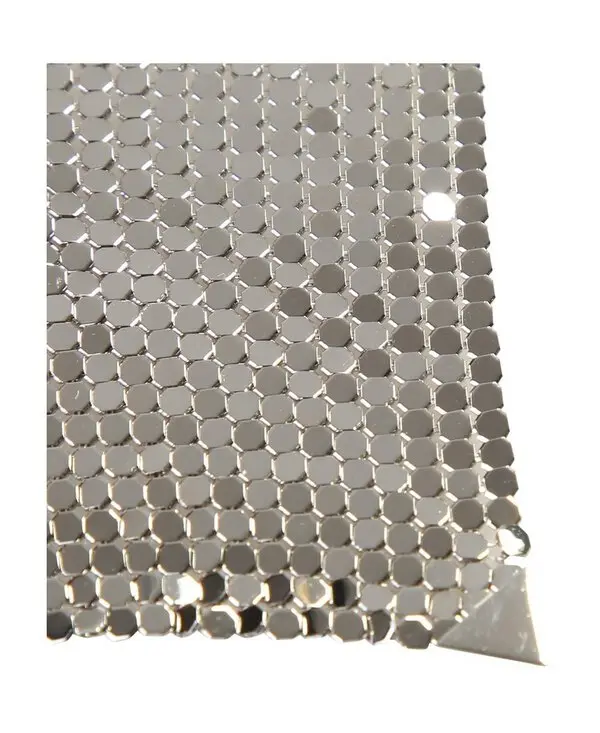 Rabanne Silver Pixel Dangle Earrings - Black
