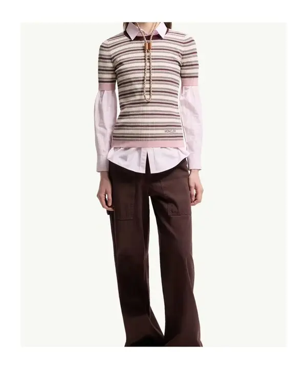 Moncler Striped Knitted T-shirt