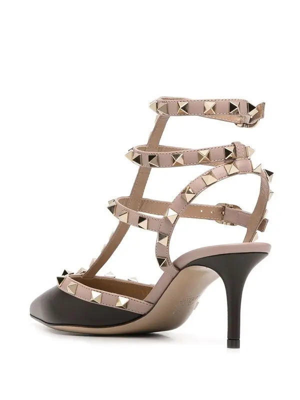 Valentino Garavani Rockstud Pointed Toe Slingback Pumps - Nude