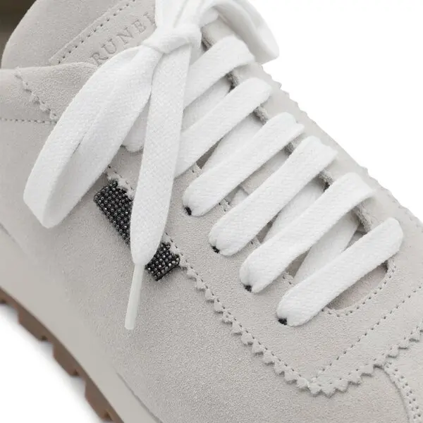 Brunello Cucinelli Round-toe Lace-up Quilted Trainers
