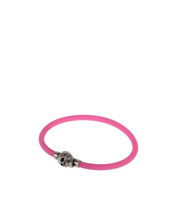 Alexander McQueen Skull Charm Cord Bracelet - Pink