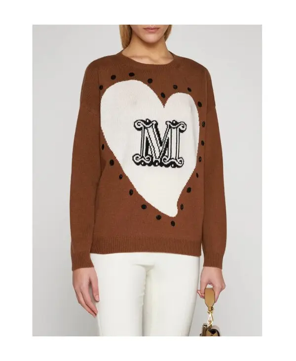 Max Mara Panaria Long-sleeved Knitted Sweater - White