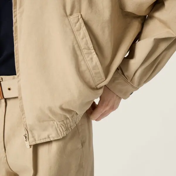 Miu Miu Gabardine Blouson Jacket With Detachable Hood