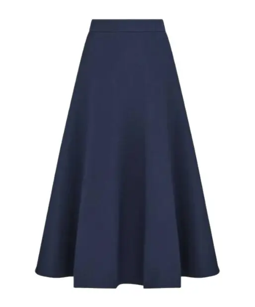 Dior Christian Flared Long Skirt - Blue