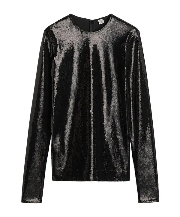 TOTEME Sequin Crew-neck Top