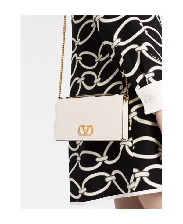 Valentino Garavani Vlogo Foldover Top Shoulder Bag