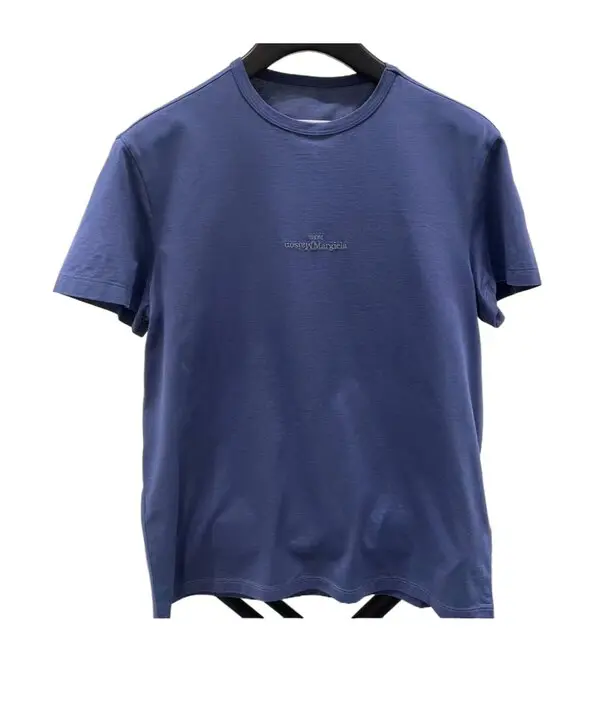 MAISON MARGIELA Logo Embroidered Crewneck T-shirt - Blue