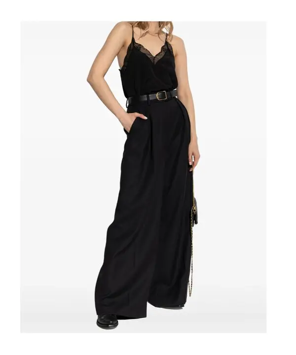 Zadig&Voltaire Christy V-neck Lace Top - Black