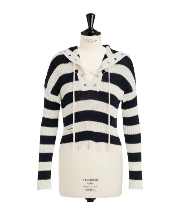 Dior Striped Marinière Sweater - White