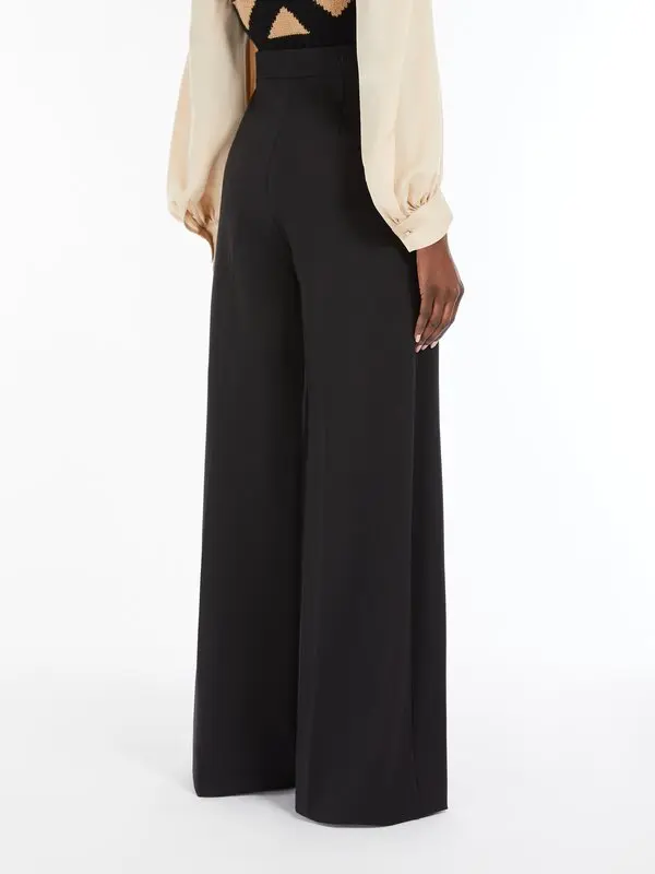 Max Mara Wide Leg Compact Jersey Trousers
