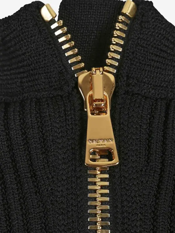 Balmain Sleeveless V-neck Knitted Dress