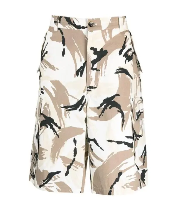 Kenzo Tropic Camo Print Cargo Shorts - Multicolor