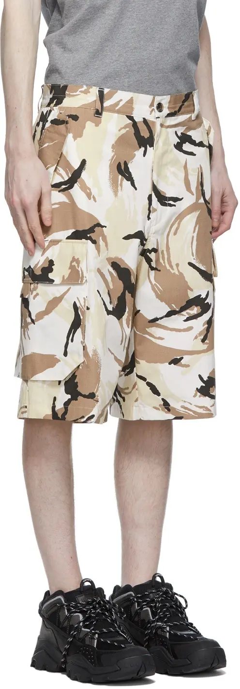 Kenzo Tropic Camo Print Cargo Shorts - Multicolor