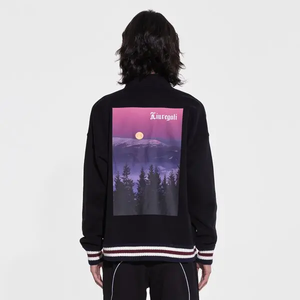 LIUREGALI Logo & Graphic Print Zip-up Jacket