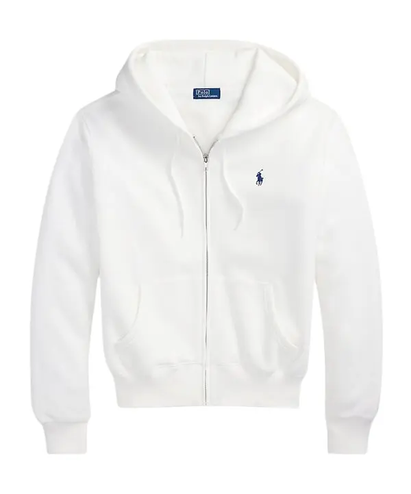 Polo Ralph Lauren Zip-up Hoodie With Drawstring - White