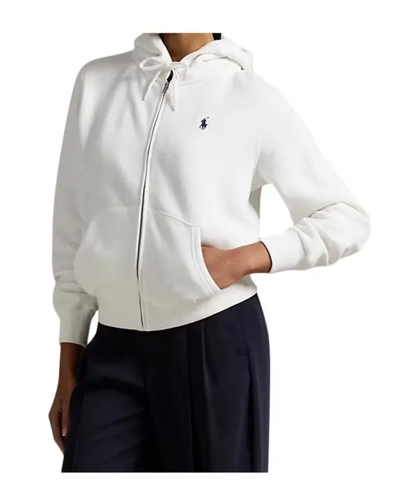 Polo Ralph Lauren Zip-up Hoodie With Drawstring - White
