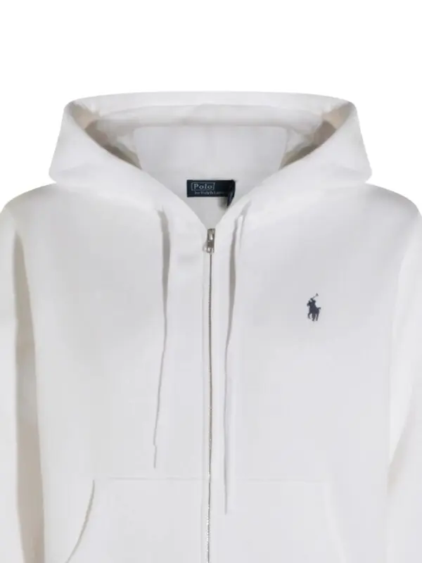 Polo Ralph Lauren Zip-up Hoodie With Drawstring - White