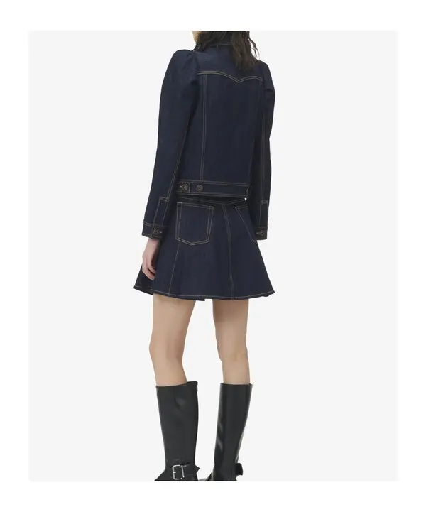 Alexander McQueen Pinched Shoulder Denim Jacket