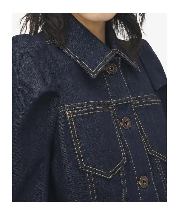 Alexander McQueen Pinched Shoulder Denim Jacket