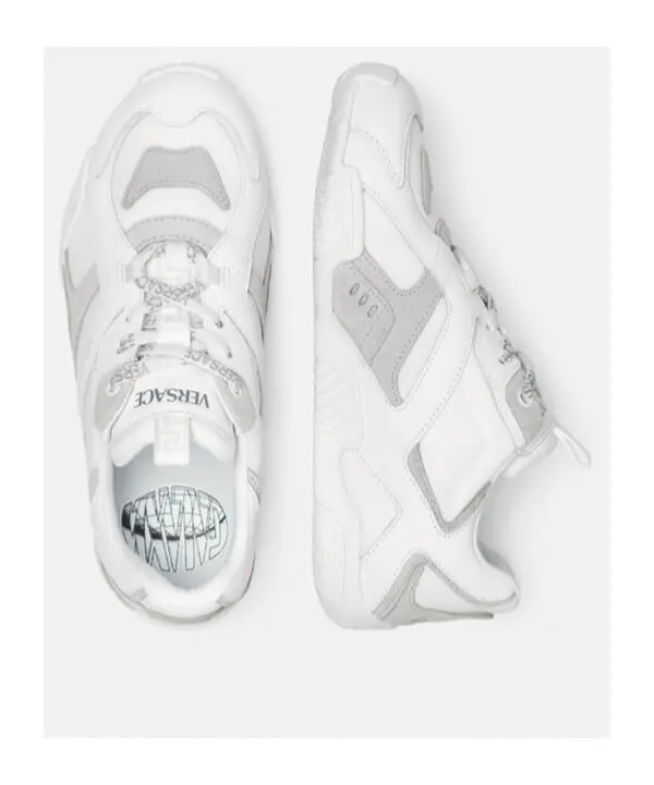 Versace Galaxia Lace-up Sneakers - White