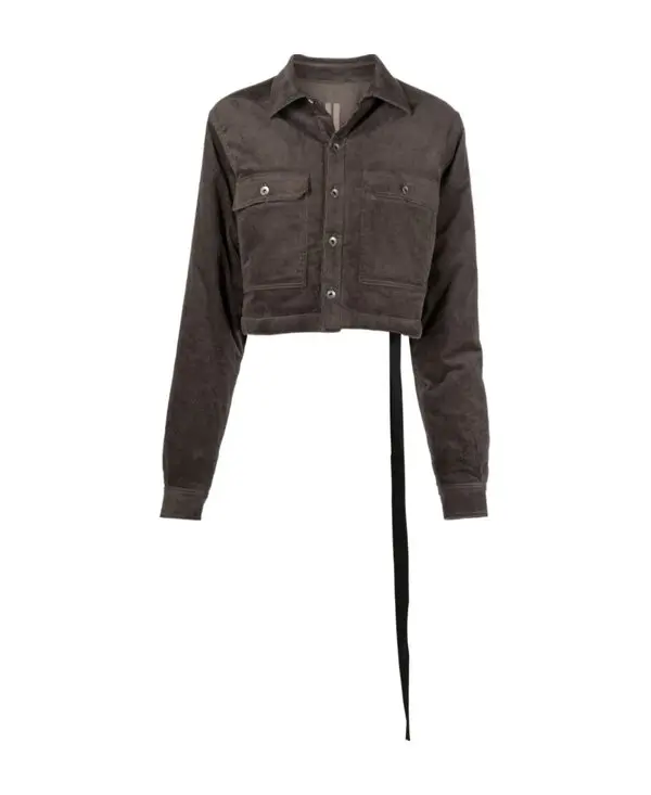 Rick Owens Tassel-detail Cropped Jacket - Black