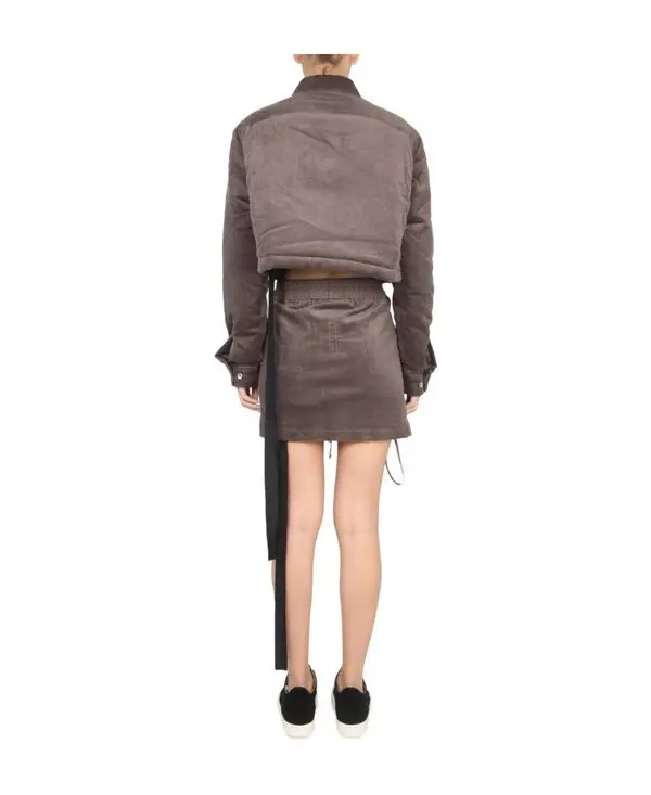 Rick Owens Cropped Jacket With Tassel Detail - Black