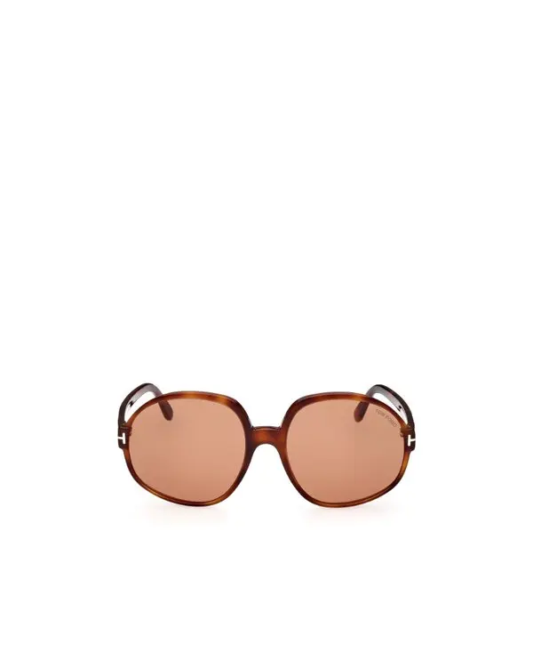 TOM FORD Geometric Frame Sunglasses - Nude