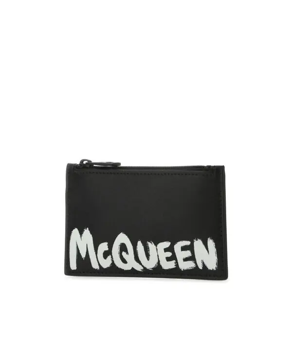 Alexander McQueen Logo Printed Card Holder
