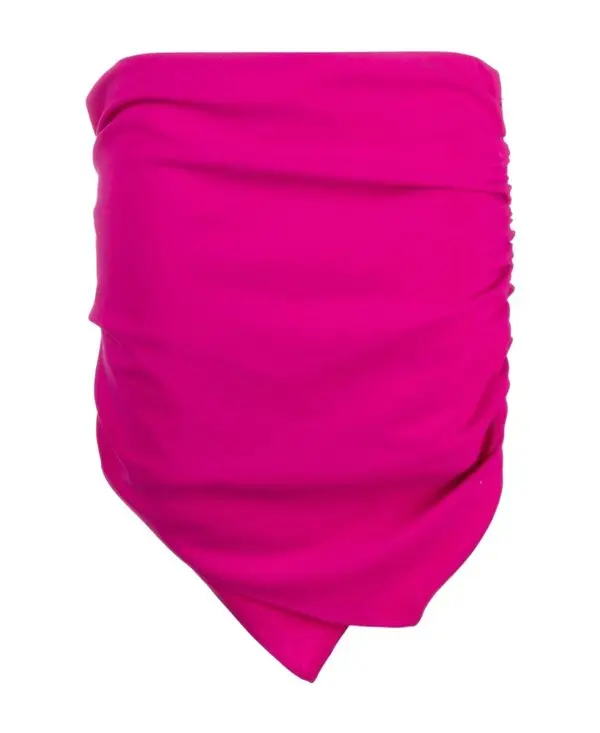 Attico The Hatty Ruched Low Rise Mini Skirt - Pink