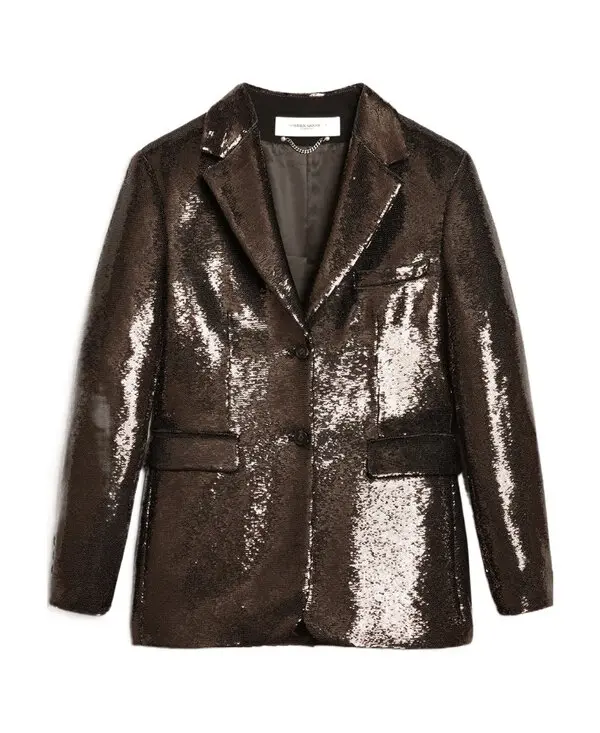 GOLDEN GOOSE Sequined Single-breasted Blazer - Black