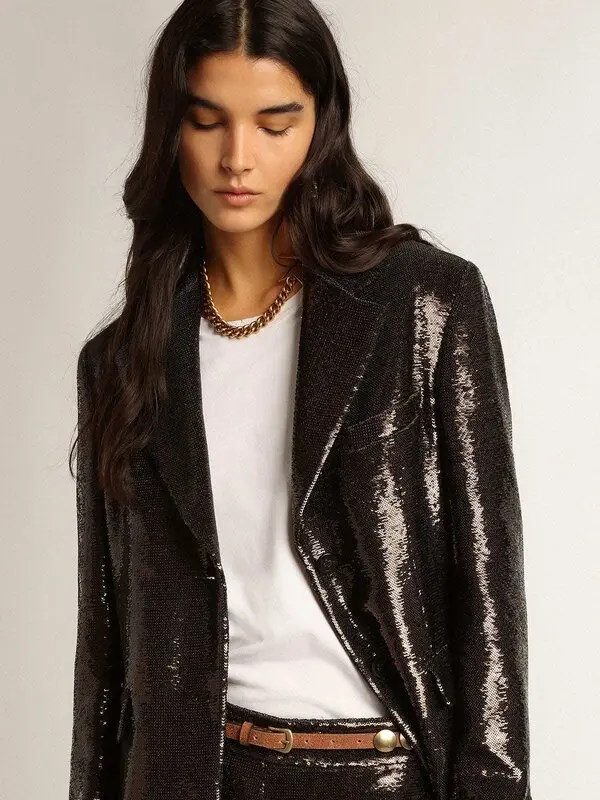 GOLDEN GOOSE Sequined Single-breasted Blazer