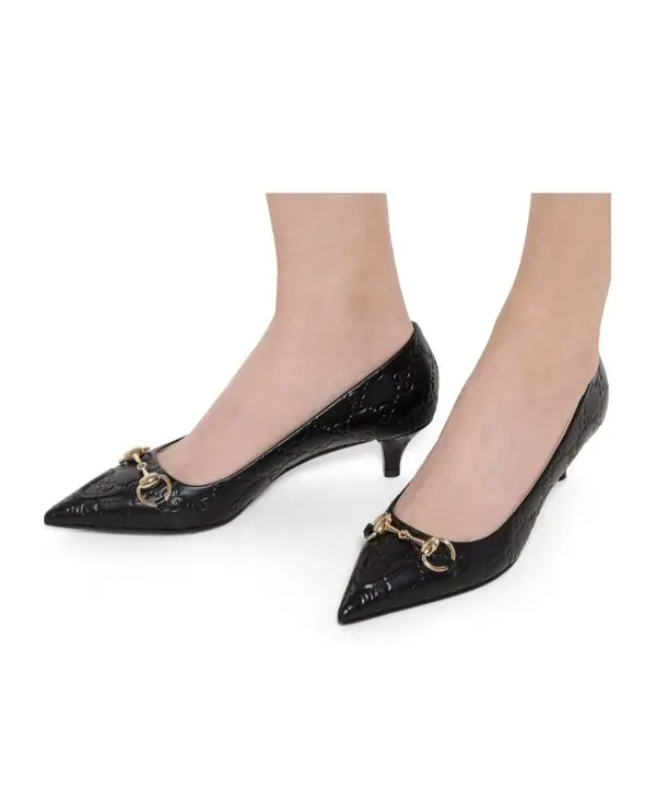 Gucci Horsebit Detailed Pointed-toe Pumps - Black