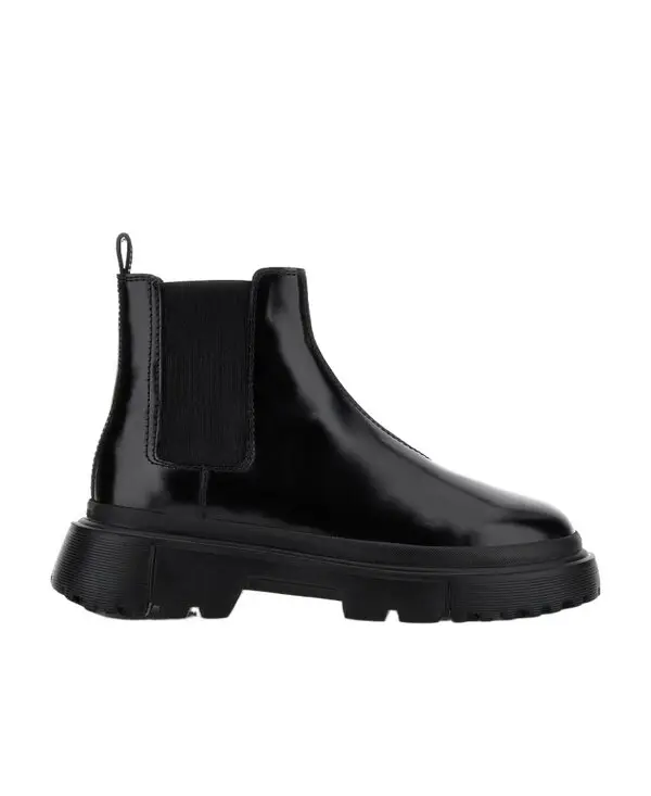 Hogan Round-toe Chelsea Ankle Boots