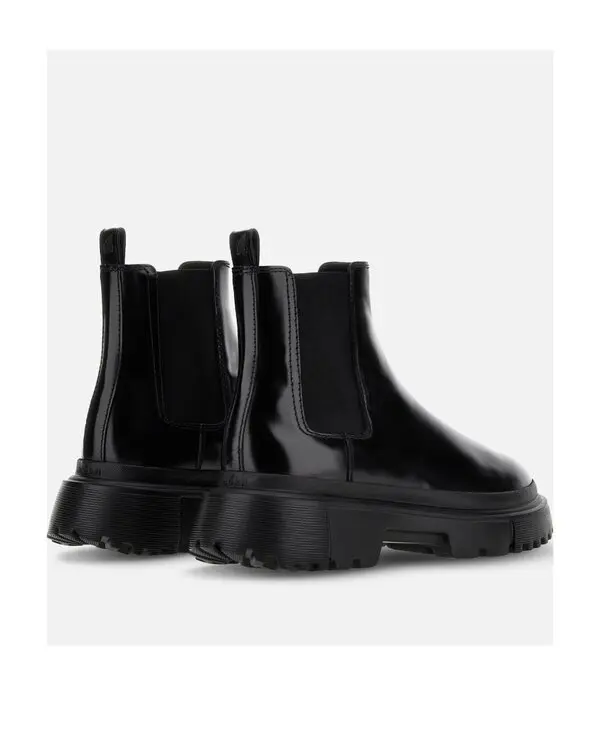 Hogan Round-toe Chelsea Ankle Boots