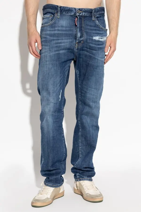 Dsquared2 Distressed Straight-leg Jeans