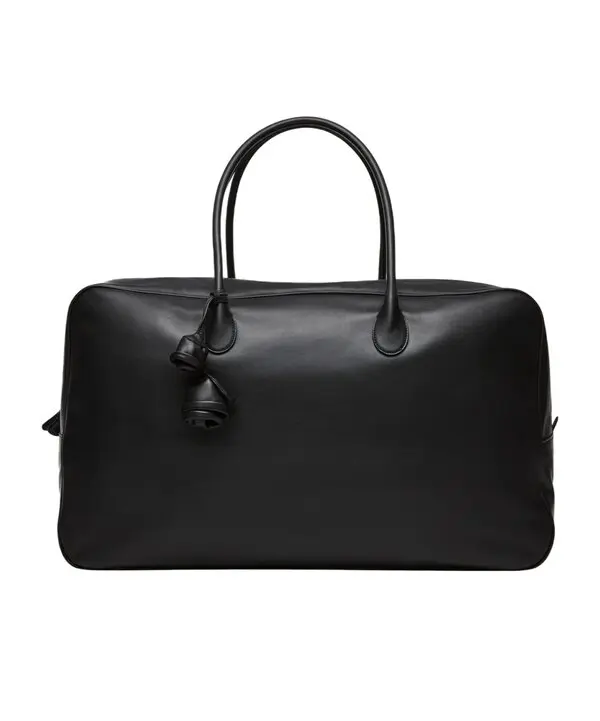 Magda Butrym Brigitte Leather Travel Bag With Flower Charm - Black